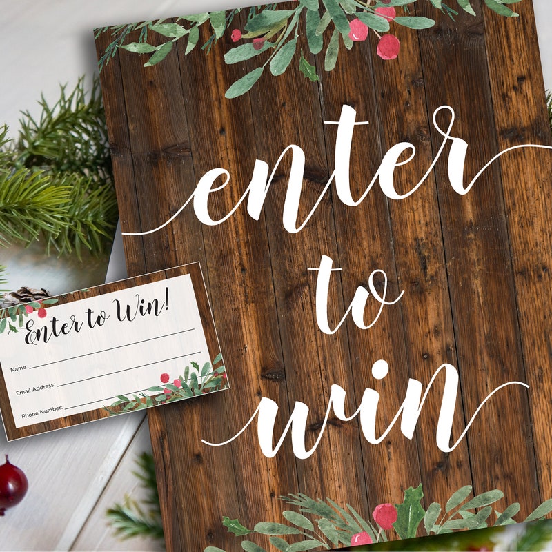 Enter to Win Signs - Etsy
