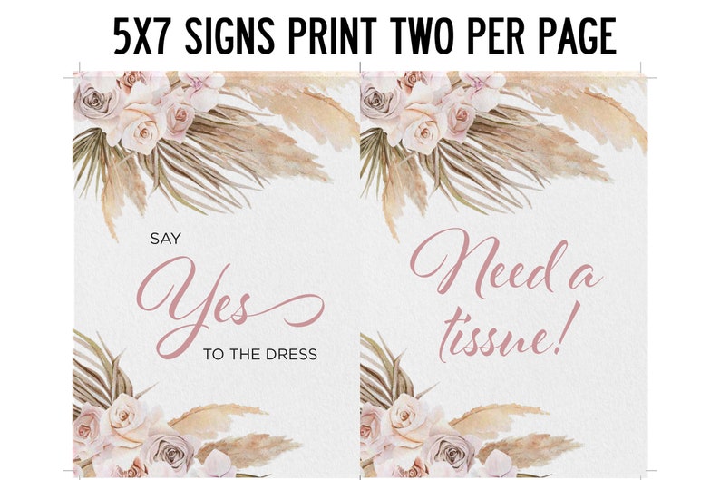 Dress Shopping I Said Yes to the Dress Printable Sign Set - Etsy