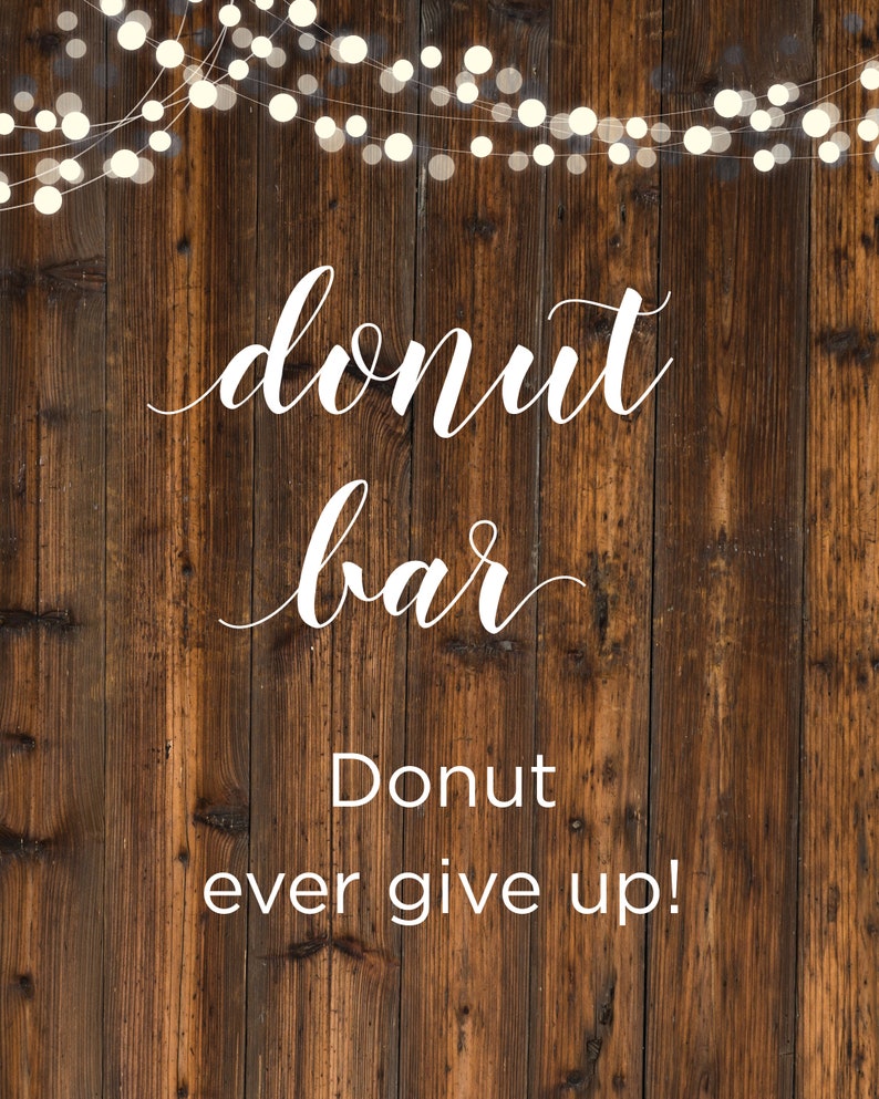 Instant Download Printable Donut Bar Sign - Etsy