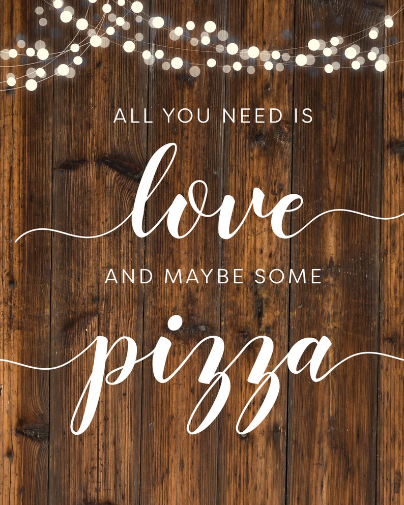 Pizza Bar Pizza Buffet Instant Download Printable Sign - Etsy