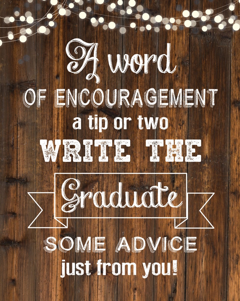 Printable Graduation Advice Sign - Etsy