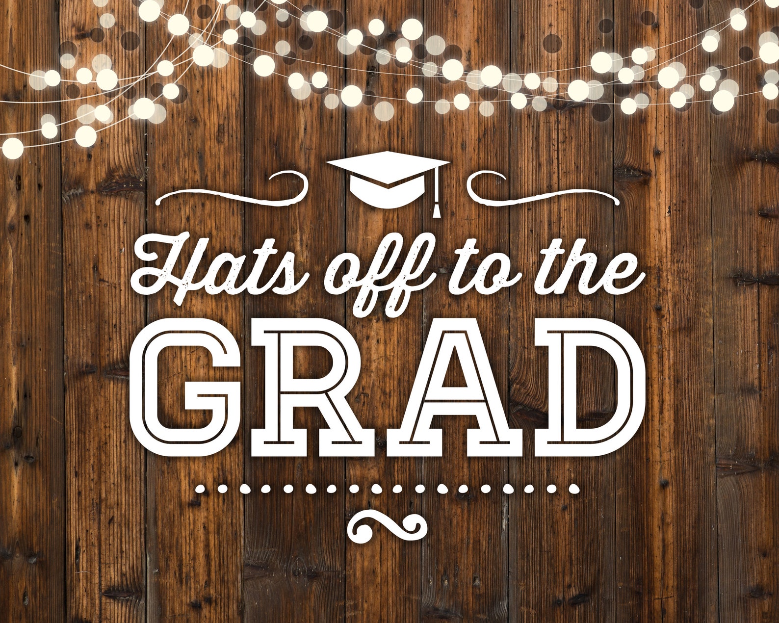 Instant Download Printable Rustic Graduation Party Decorations | Etsy