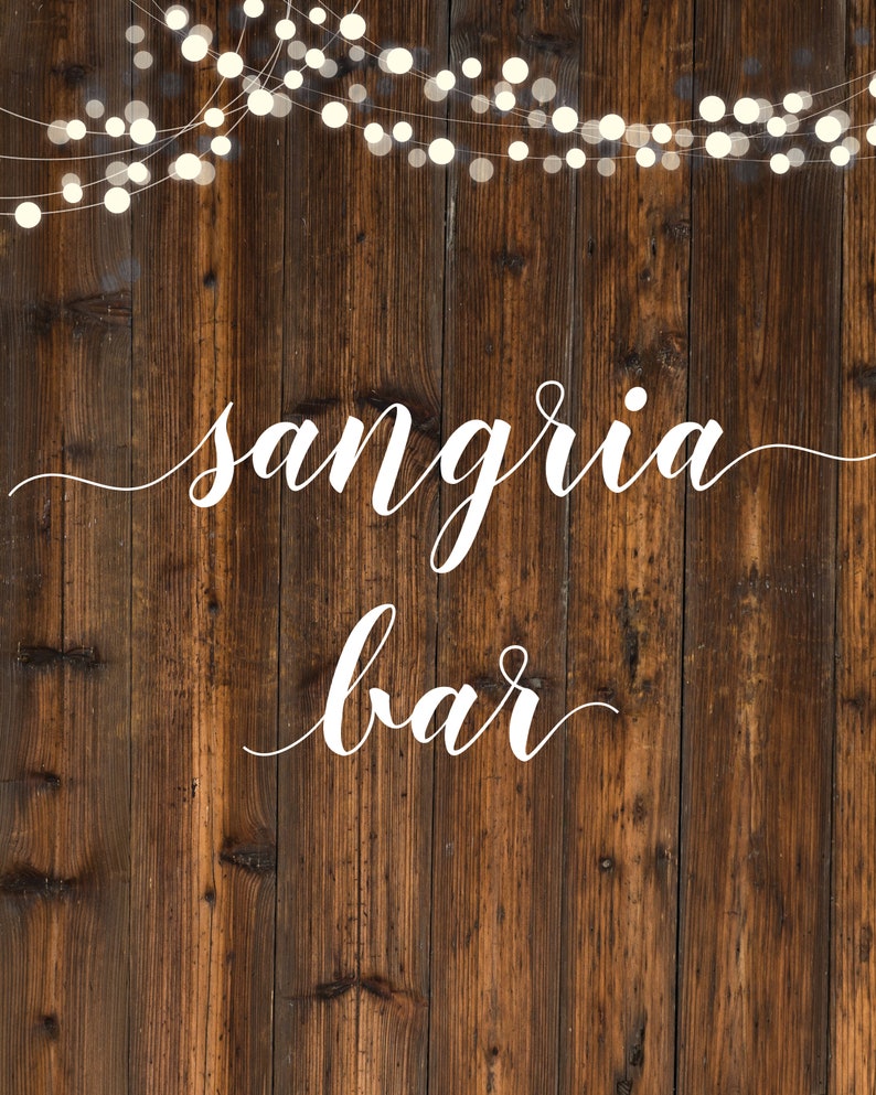 Printable Sangria Bar Sign Instant Download Party Sign - Etsy