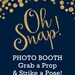 Printable Oh Snap Photo Booth Sign Instant Download Navy Blue - Etsy