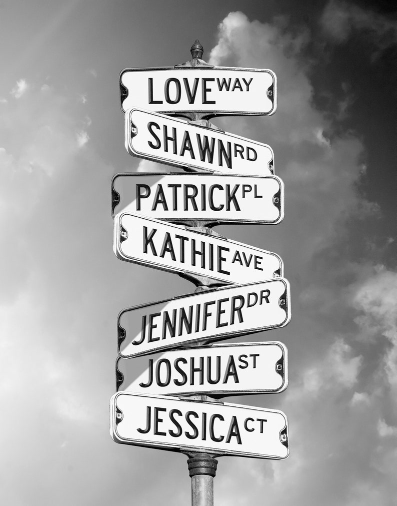 Family Names Personalized Street Signs Art | Etsy