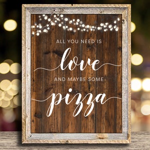 Pizza Bar Pizza Buffet Instant Download Printable Sign - Etsy