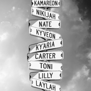 Nine Family Names Personalized Street Signs Digital Photo Art - Etsy