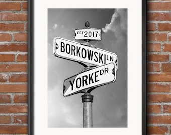 Printable Personalized Street Signs Digital Photo, You Print & Frame ...