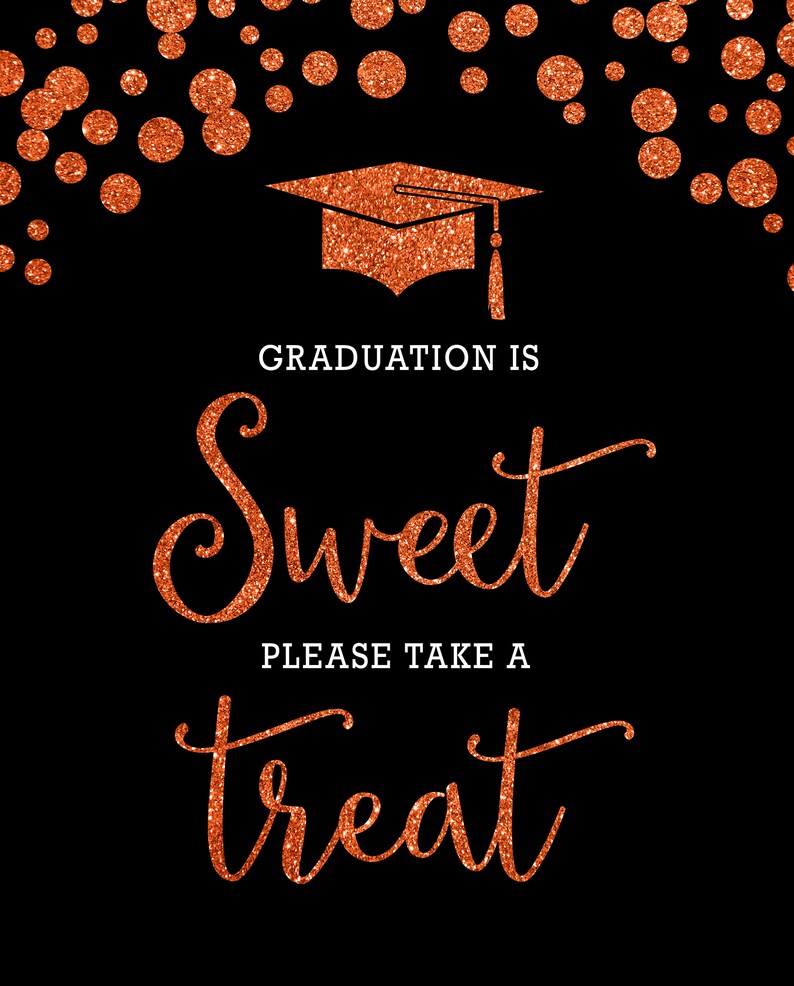 Printable Sign Graduation is Sweet Please Take a Treat - Etsy