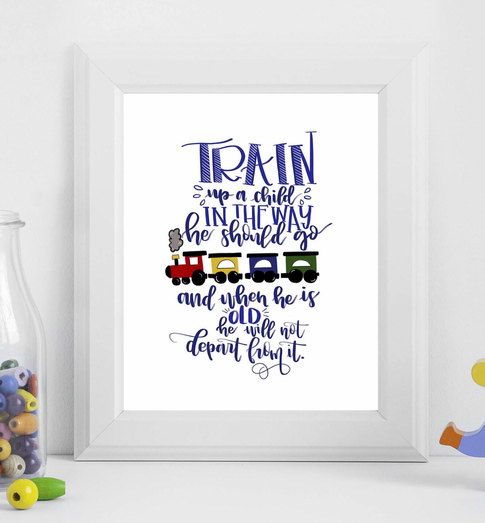 Train Up a Child in the Way He Should Go Printable/ Train | Etsy