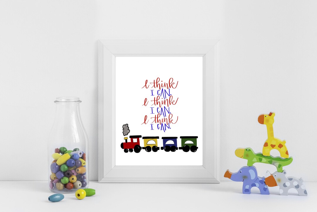 I Think I Can/ Train Wall Art/ Nursery Art/ Boys Room Wall Art/ Boys ...