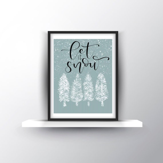 Christmas Printable/ Winter Printable/ Let It Snow Print/ | Etsy