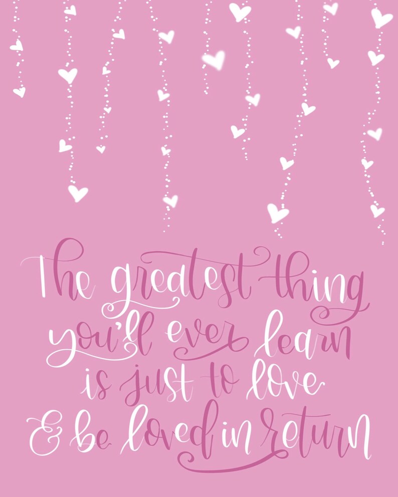 Valentines Printable/ Love and Be Loved in Return/ Valentines Wall Art ...