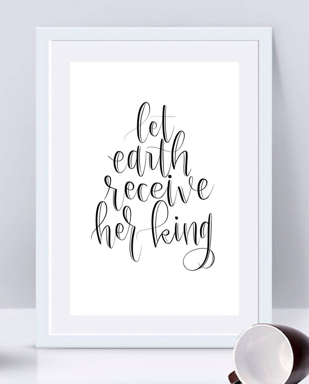 Let Earth Receive Her King/ Joy to the World Print/ Christmas Printable ...
