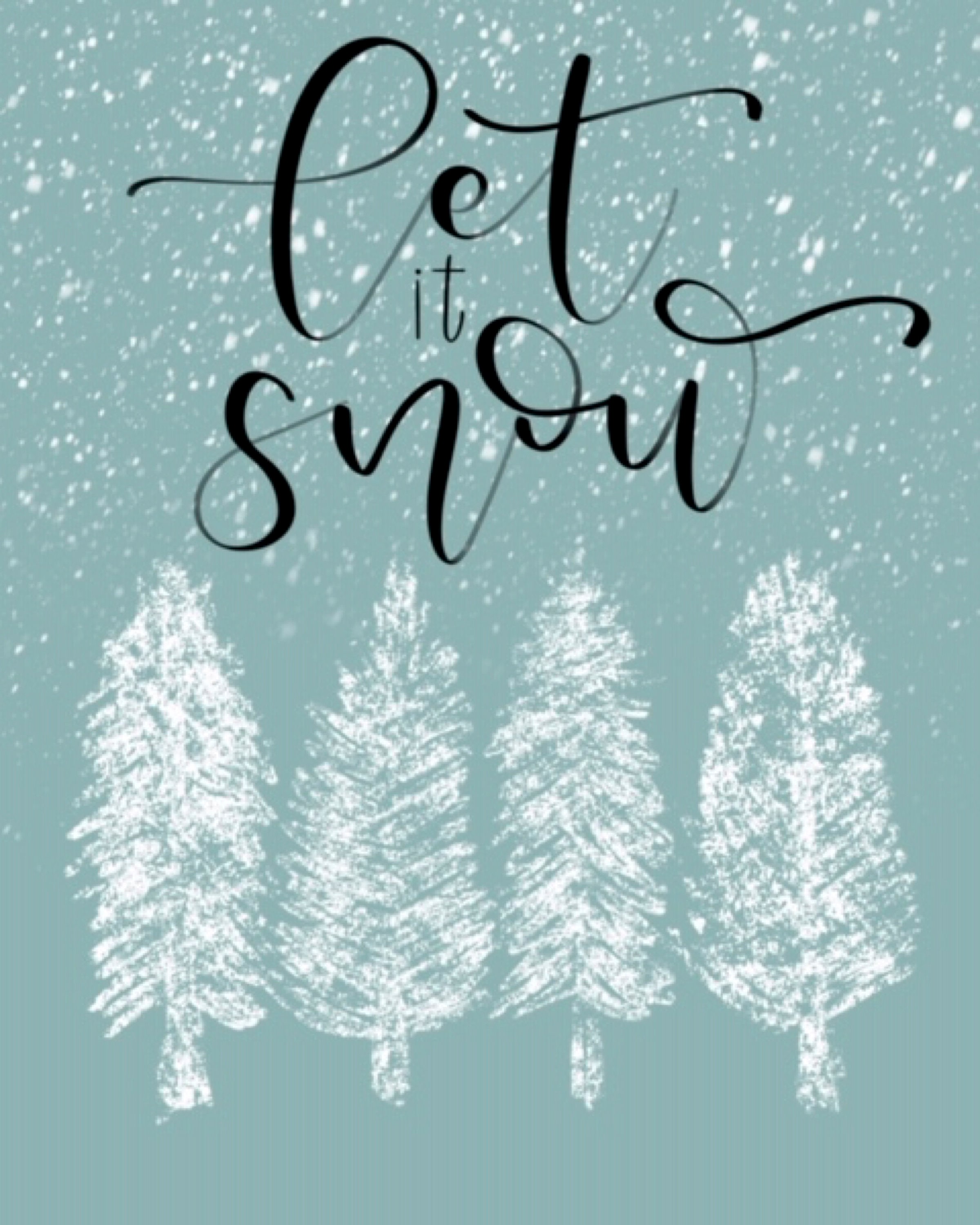 Christmas Printable/ Winter Printable/ Let It Snow Print/ - Etsy