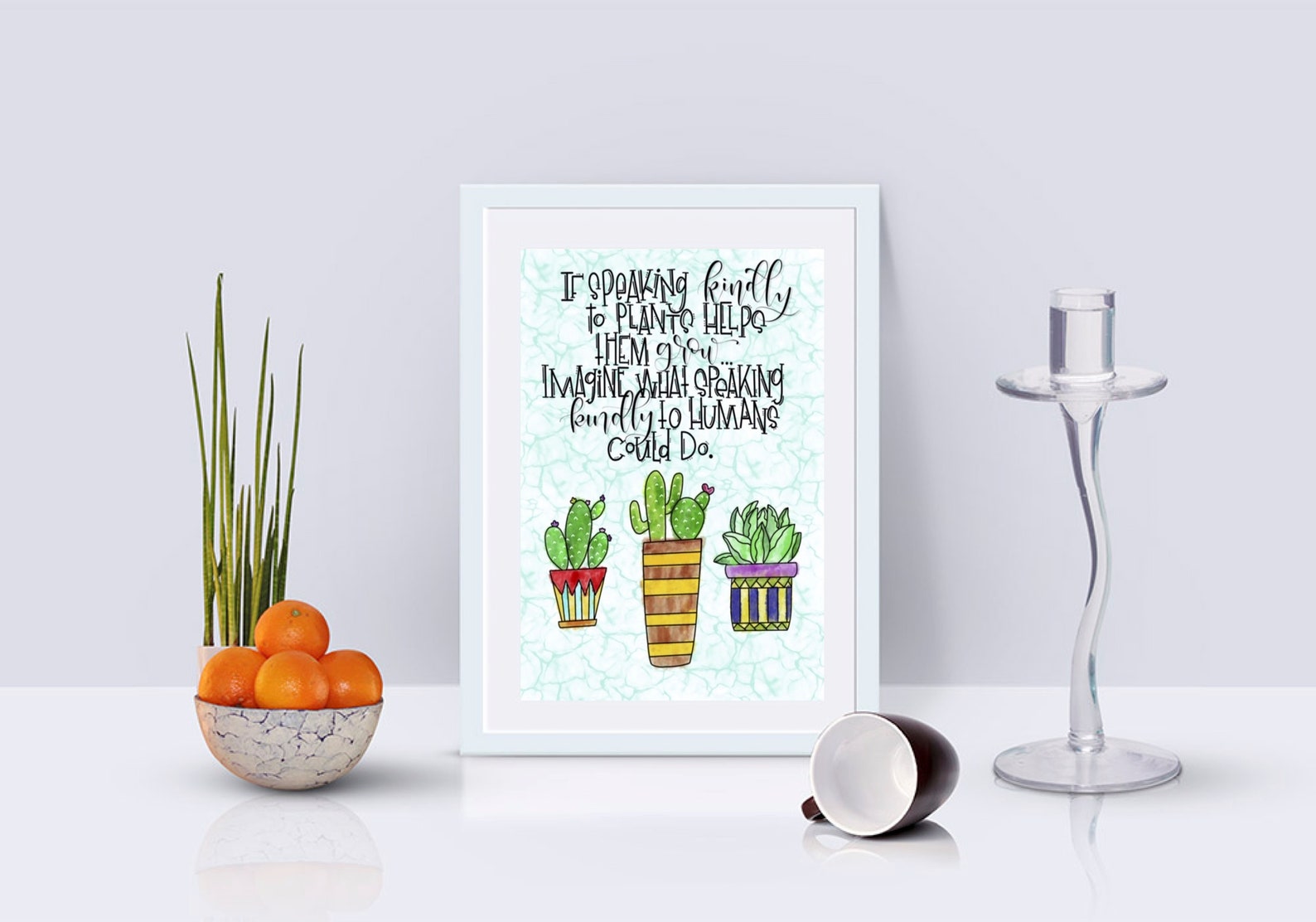 Speak Kindly Quote Printable/ Spread Kindness/ Kindness Quote/ Cactus ...