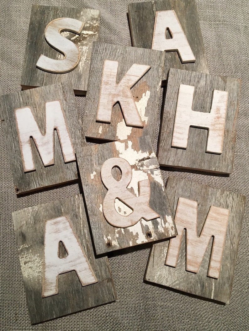 Barn Wood Block Letter | White Distressed Wood Letter - Etsy