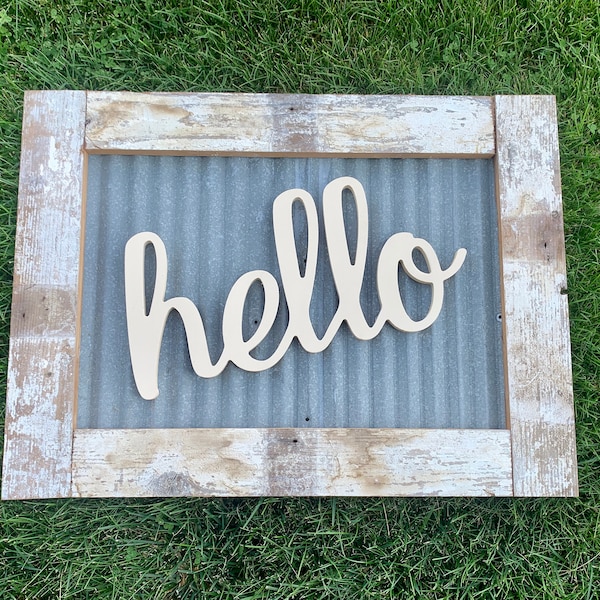 Corrugated Metal Sign - Etsy