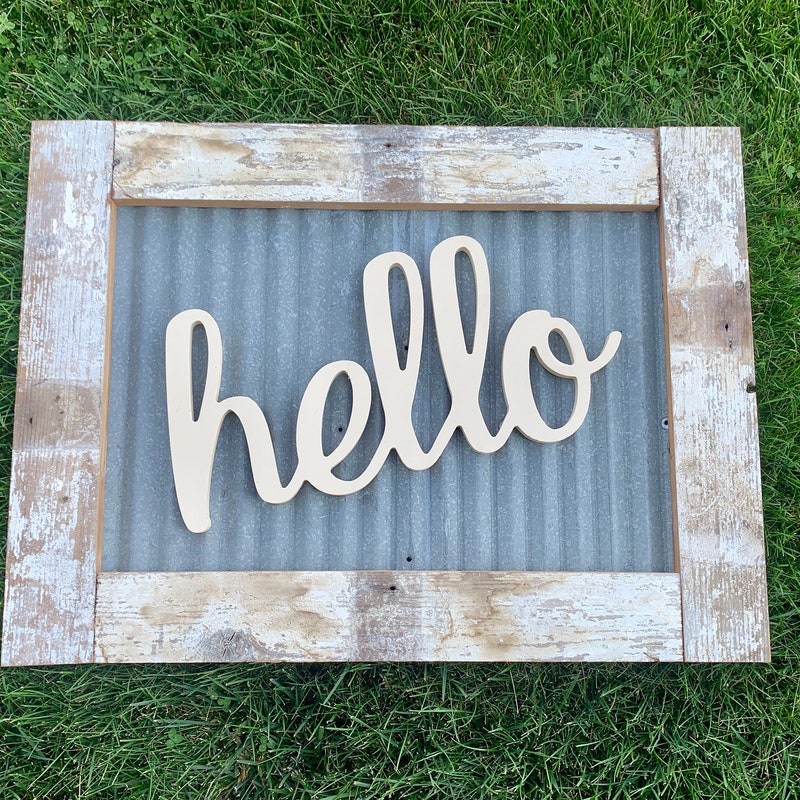 Corrugated Metal Sign - Etsy
