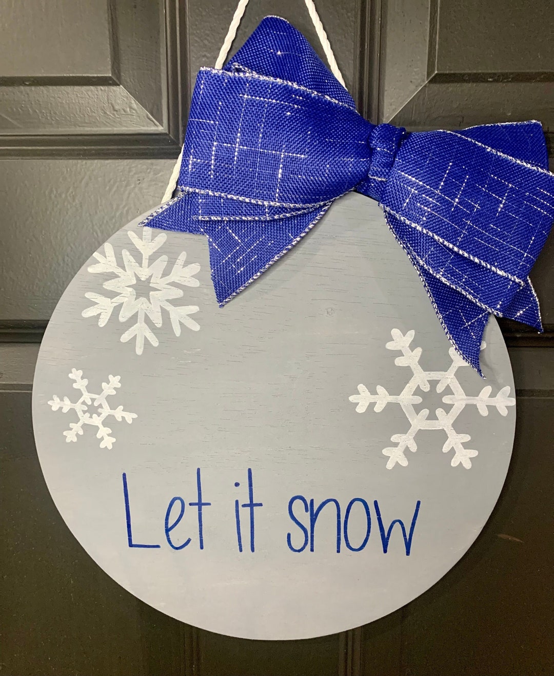 Let It Snow Somewhere Else | Hand Painted Wood Sign | Winter Decor ...