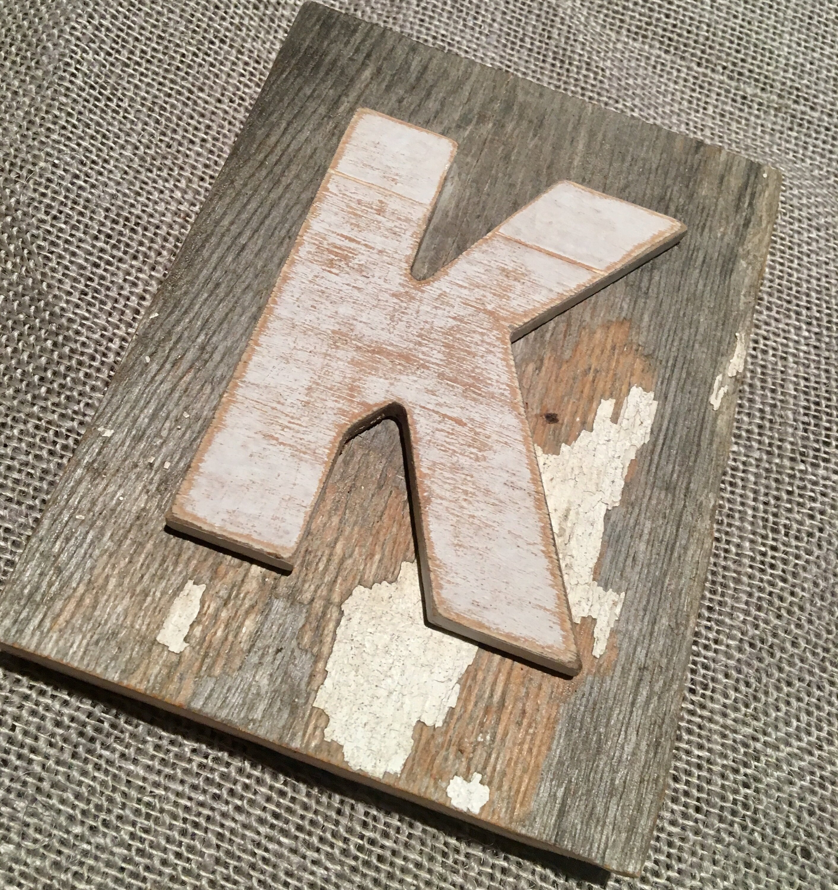Barn Wood Block Letter | White Distressed Wood Letter - Etsy