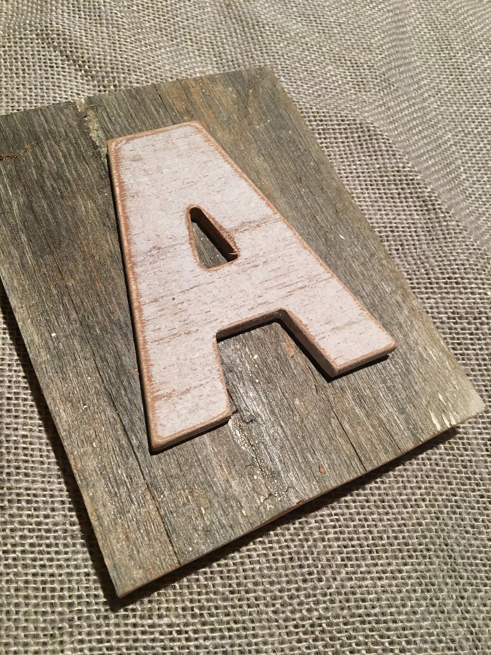 Barn Wood Block Letter | White Distressed Wood Letter - Etsy