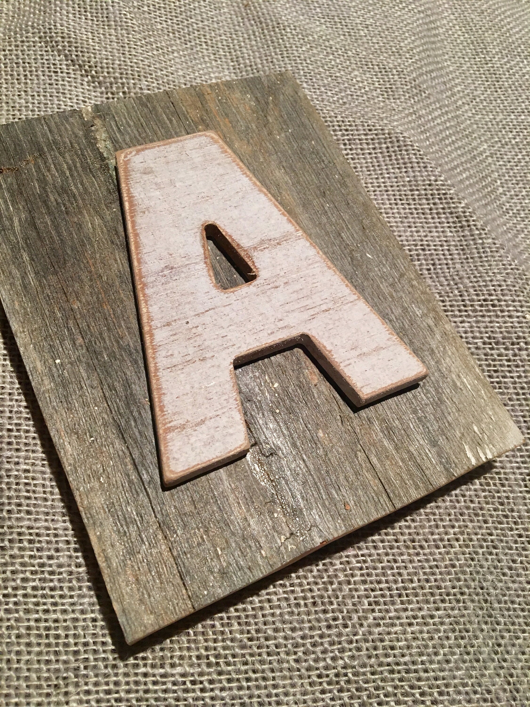 Barn Wood Block Letter | White Distressed Wood Letter - Etsy