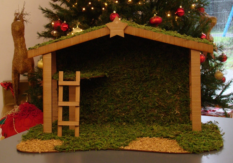 Nativity Scene Wood Stable Rustic Nativity Stable - Etsy