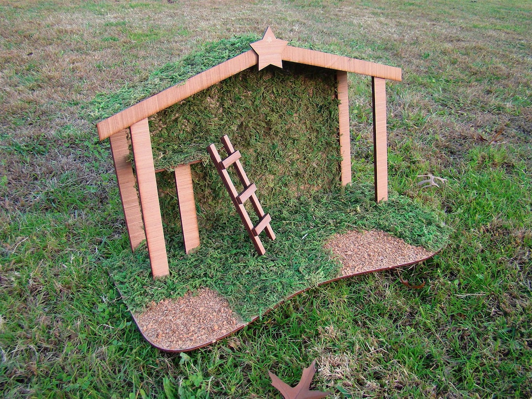 Nativity Scene Wood Stable, Rustic Nativity Stable - Etsy