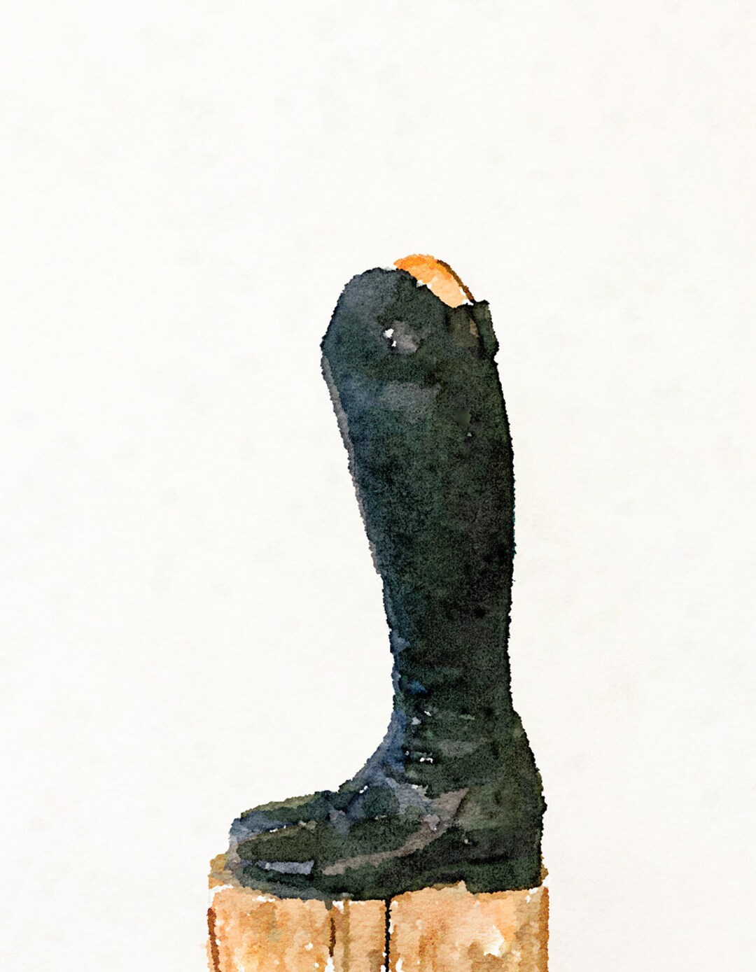 Watercolor Print of "tall Boots" - Dressage Boots /watercolor ...