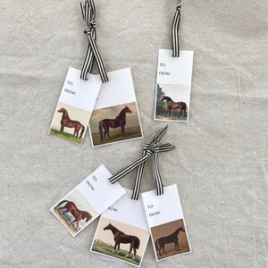 PRINTABLE DOWNLOAD Gift Tags - Vintage Horse Art Gift Tag - Horse Gift ...