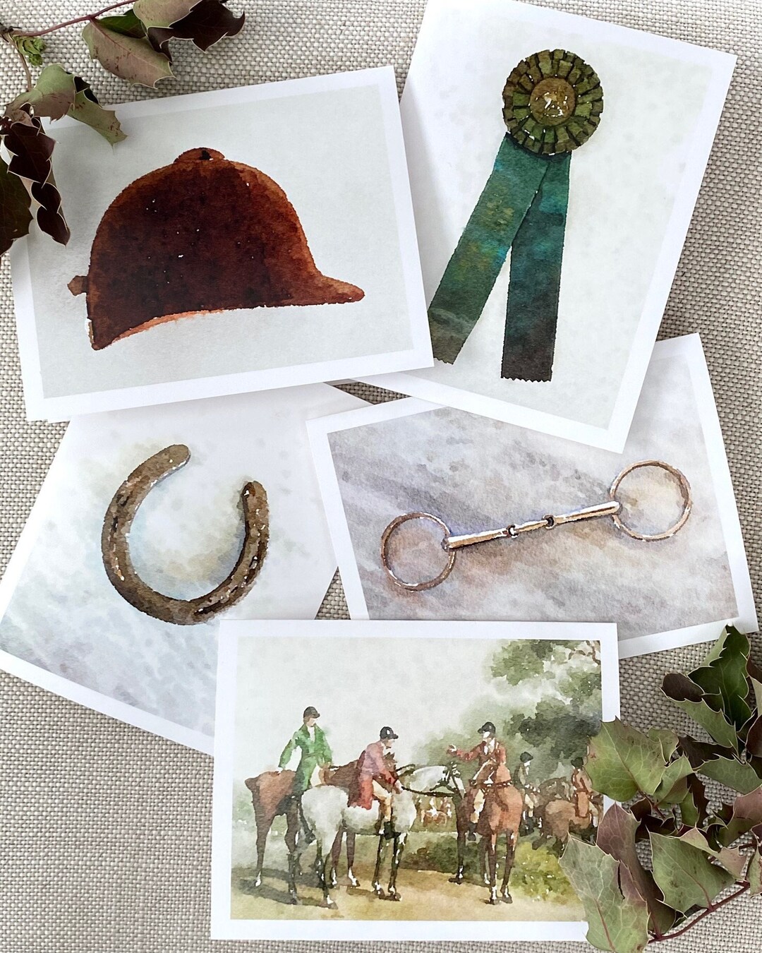 Equestrian Watercolor Greeting Cards - Blank Cards - Horse Lovers Gift ...