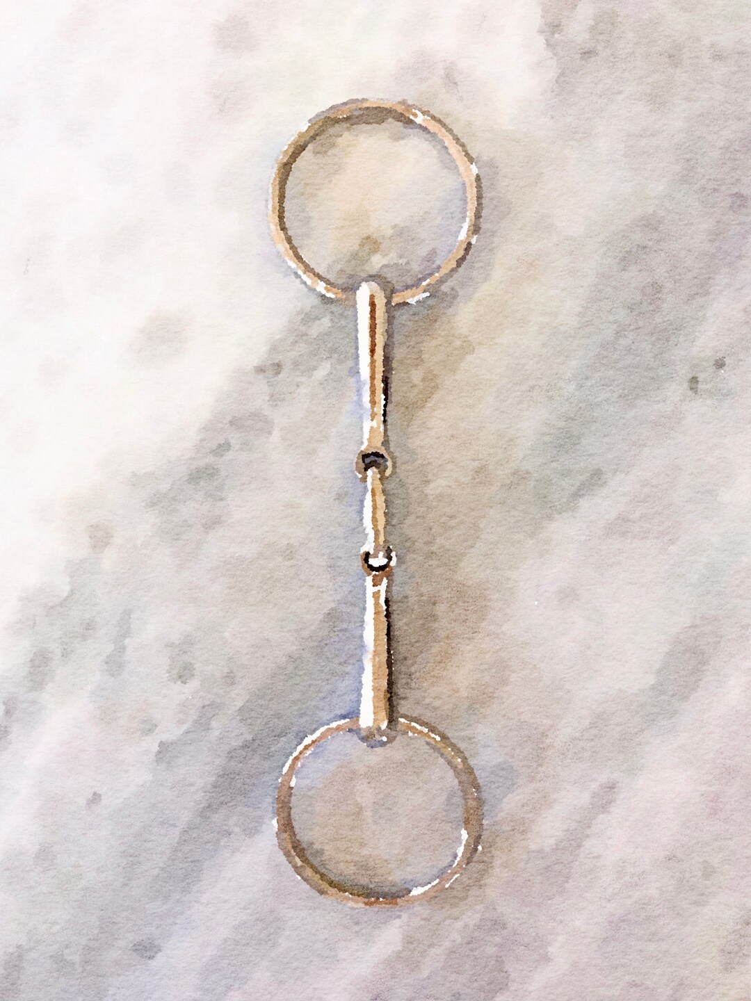 Watercolor Print of a "silver Snaffle” - Double Jointed Snaffle Bit ...
