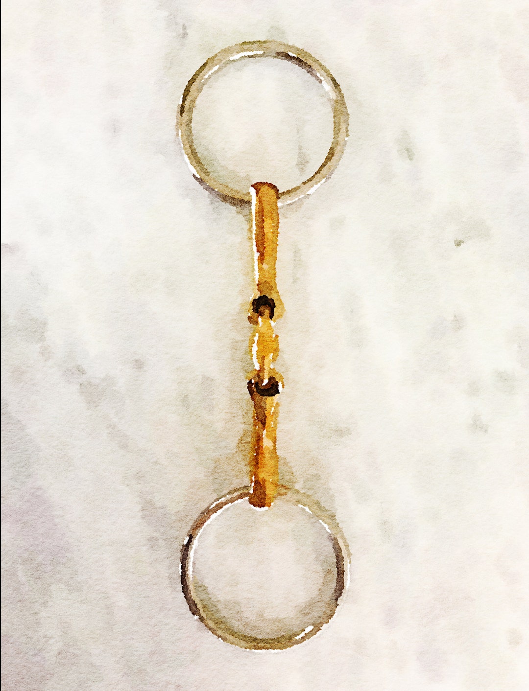 Watercolor Print of "snaffle Bit" - Double Jointed Snaffle Bit ...