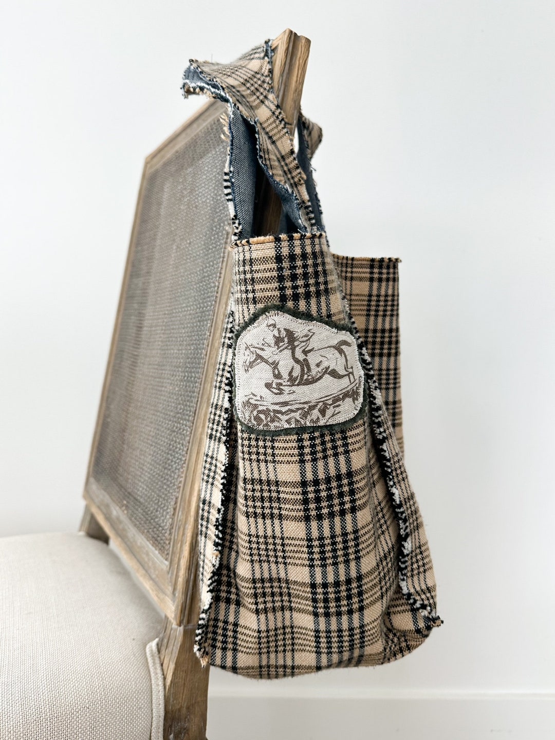 The B Hobo Bag - Baker Plaid Hobo Bag - Baker Plaid Horse Blanket Tote ...