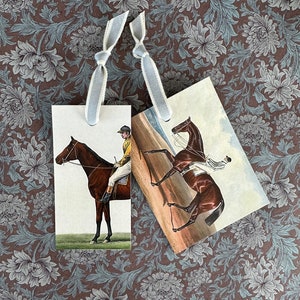 PRINTABLE DOWNLOAD Gift Tags - Vintage Racehorse Art Gift Tag - Horse ...