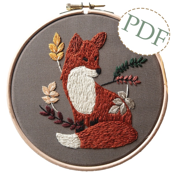 Fox Embroidery Pattern - Etsy