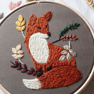 Fox Embroidery Pattern - Beginner Embroidery PDF - Instant Digital ...