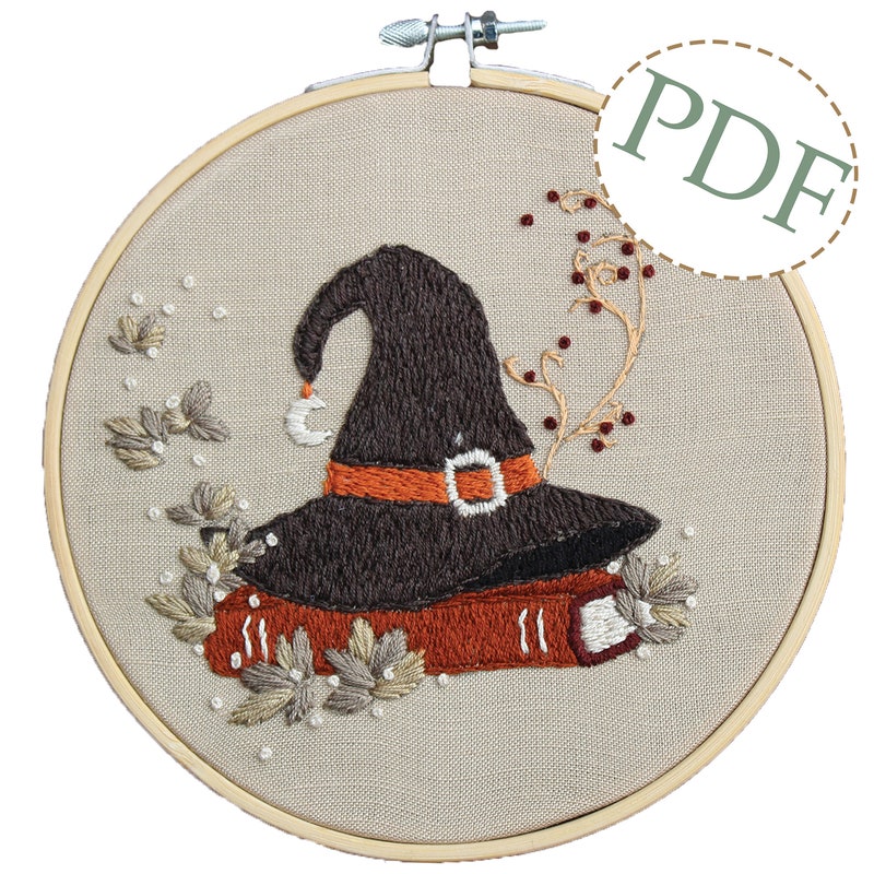 Witch Embroidery Pattern - Etsy