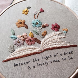 Open Book Hand Embroidery PDF Downloadable Pattern Tutorial / Instant ...