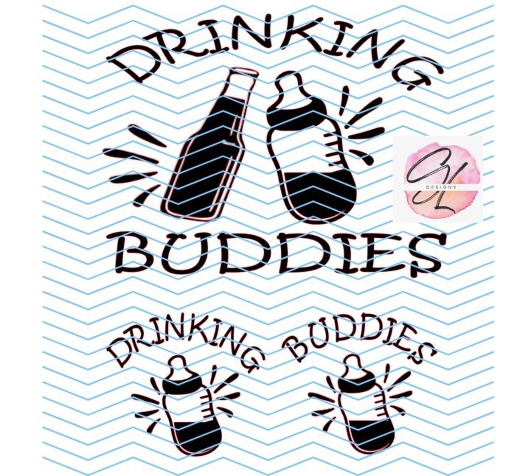 Drinking Buddies SVG PNG, Dad and Babies, Funny Beer Bottle (digital ...