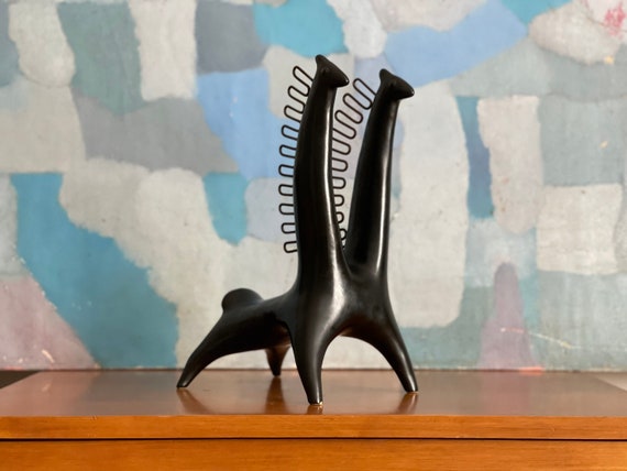 Mid Century Ceramic Statue Two Headed Giraffe - Etsy