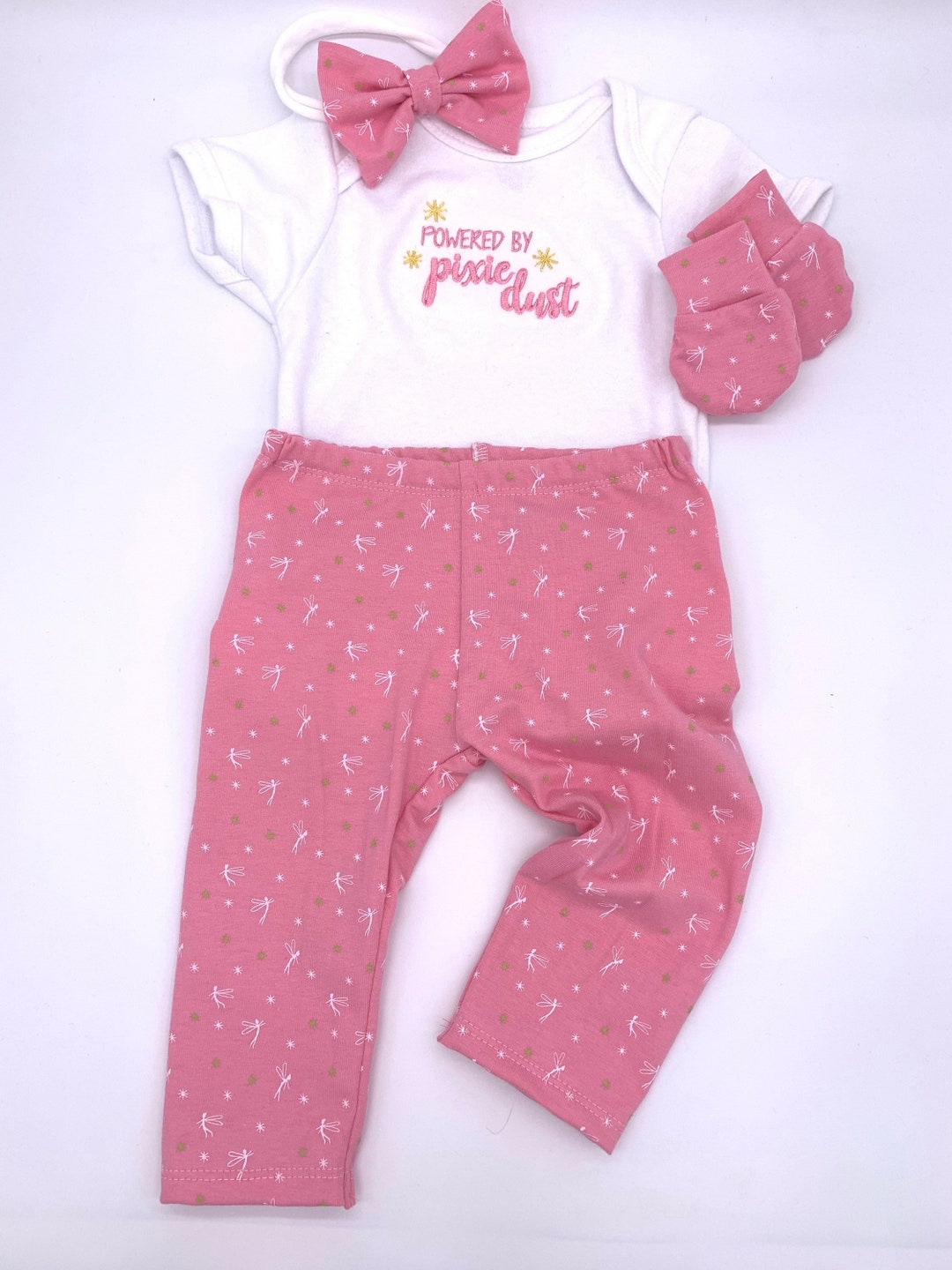 Tinkerbell Baby Outfit | “powered by Pixie Dust” Bodysuit & Tinkerbell ...