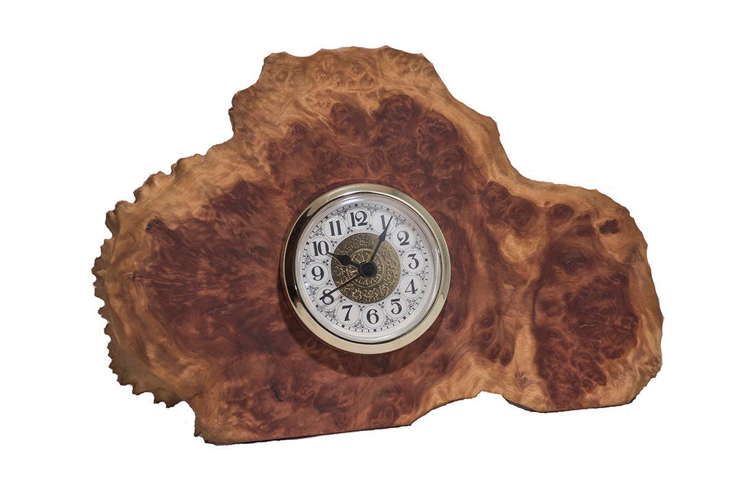 Handcrafted Burl Clock - Etsy