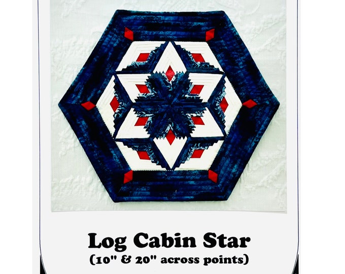 Log Cabin Star Quilt Pattern by Nansi's Fancies, Makes 2 Sizes, Paper ...