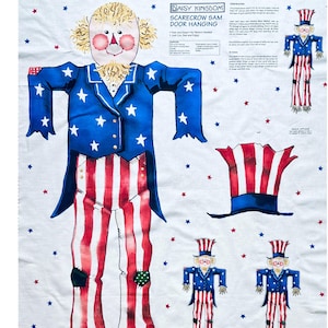 Daisy Kingdom #3843 Scarecrow Sam Door Hanging Fabric Panel by Sandi Gore-evans, 1 YARD, 100% ...