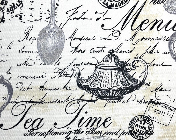 Tea Time Travel Medium Weight Fabric Waverly Inspirations 100% Cotton 1 ...