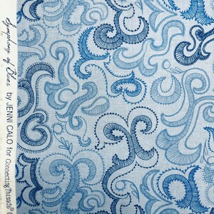 Connecting Threads Symphony of Blues Musical Scroll #4628 in Pale ...