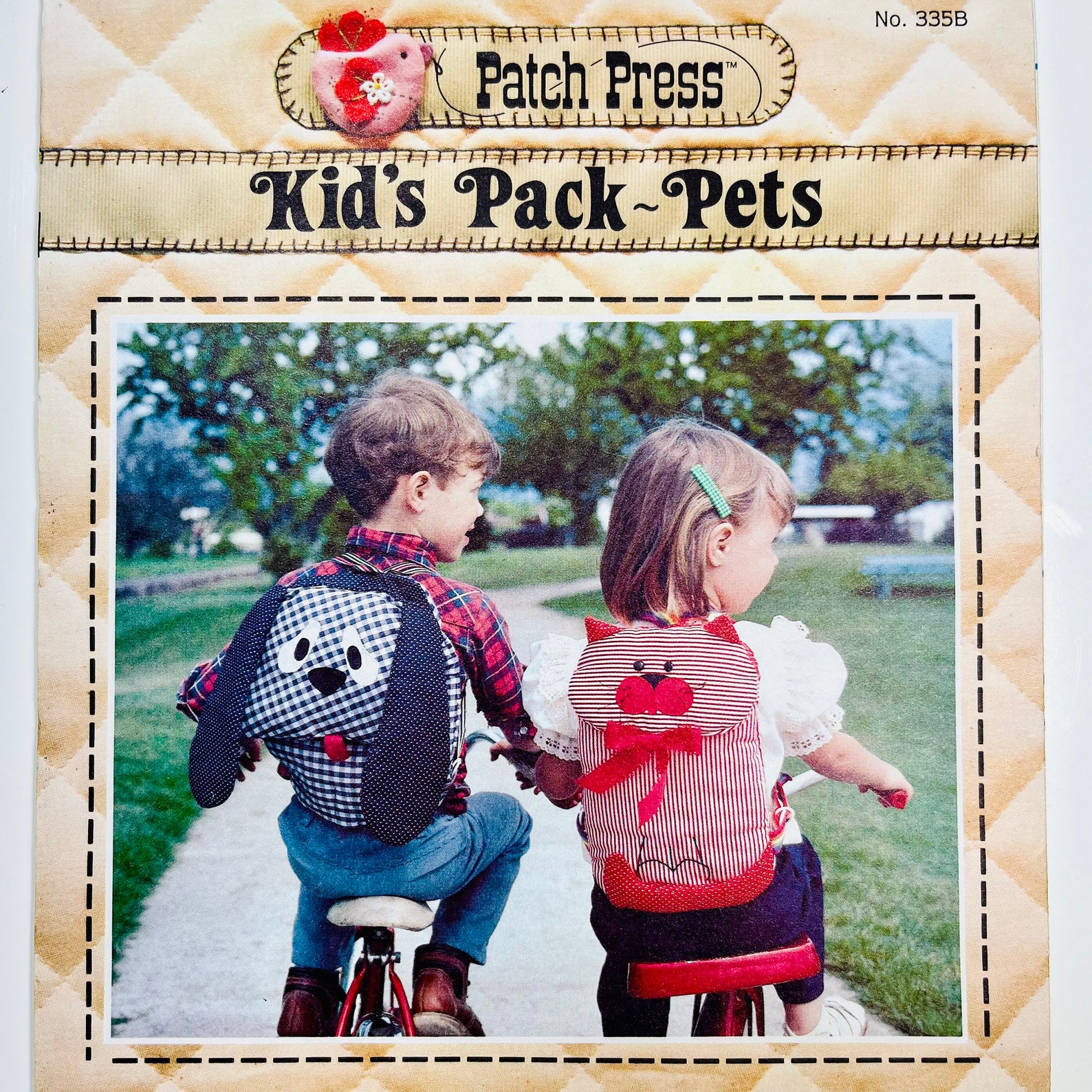 Kid's Pack Pets Children's Backpack Pattern, Cat and Dog Animal ...