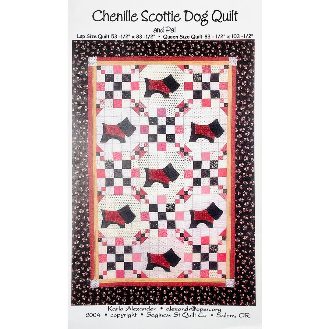 Chenille Scottie Dog Quilt and Pal Pattern by Karla Alexander for ...